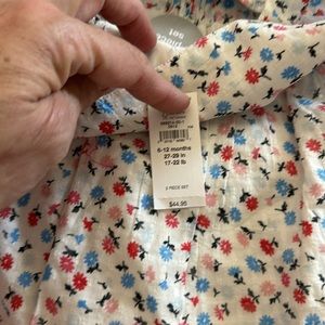 GAP | Matching Sets | Nwt Baby Gap White Floral Dress With Diaper Cover And Headband Size 62 ...